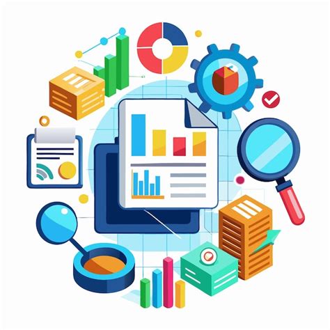 Data Analysis And Visualization Premium Ai Generated Vector