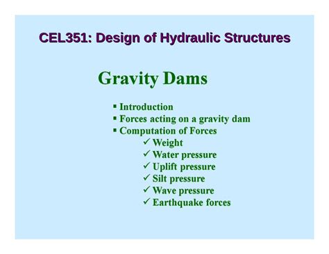 Pdf Gravity Dams Ppt Dokumen Tips