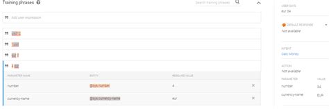 Machine Learning How To Train Dialogflow For Extracting Values May