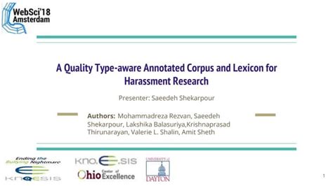 a quality type aware annotated corpus and lexicon for harassment