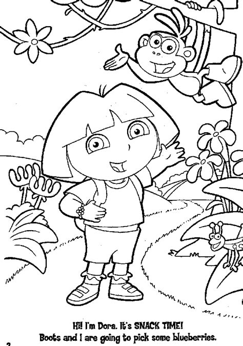 Coloring And Activity Pages Dora And Boots Coloring Page