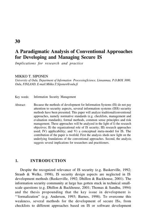 Pdf A Paradigmatic Analysis Of Conventional Approaches For Developing