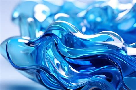 Premium Photo Blue Horizon Futuristic Abstract Glass Design