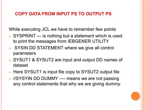 Jcl Utilities Iebgener Ppt