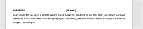 Solved Question 110 ﻿marksanalyse How The Transition To