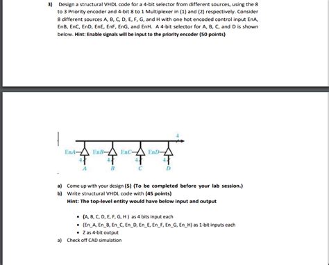 Solved How Do I Design A 4 Bit Selector Using 8 To 3 Chegg Com