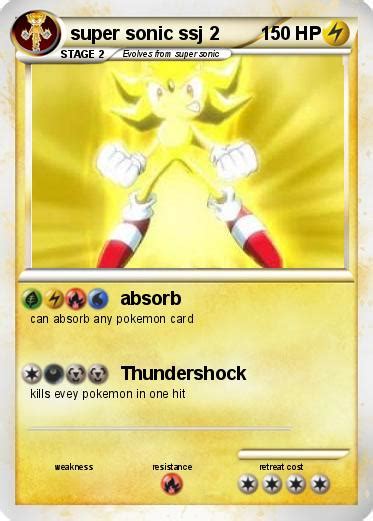 Pokémon Super Sonic Ssj 2 2 Absorb My Pokemon Card