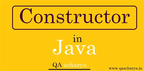 Constructor In Java Types And Example Of Constructor