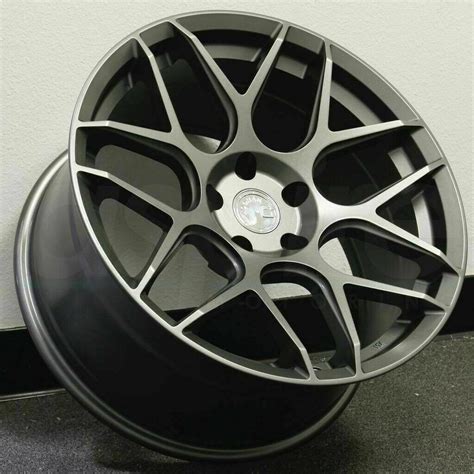 19 Inch Aodhan Aff2 Matte Grey Wheels 19x85 35 5x112 Rims Set 4