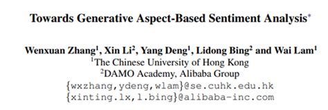Towards Generative Aspect Based Sentiment Analysis 论文阅读acl2021 Csdn博客