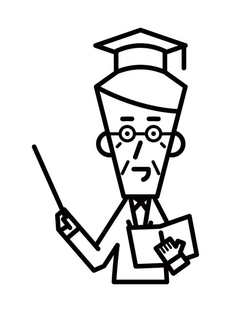 대학 교수의 일러스트레이션 남성 무료 일러스트 소재집 Kukukeke