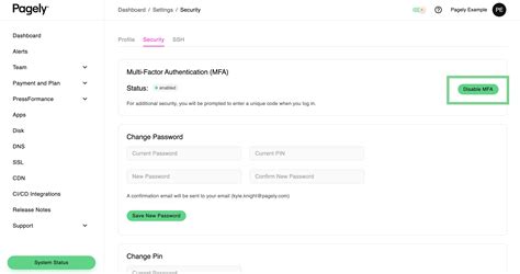 disabling multi factor authentication mfa in atomic [pagely