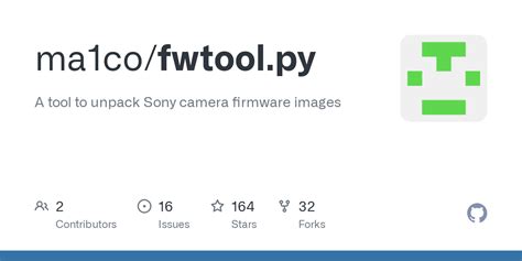 GitHub Ma Co Fwtool Py A Tool To Unpack Sony Camera Firmware Images