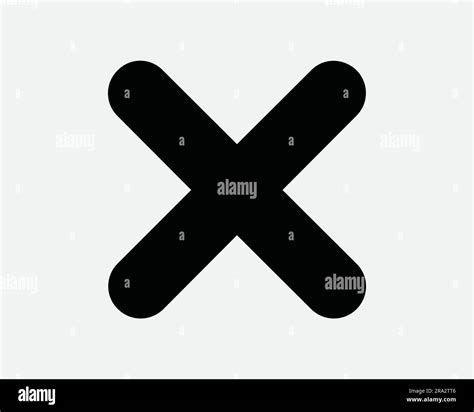 Delete Cross Icon Delete X Mark Cancel Reject Incorrect Negative Decline Off Error Off Black