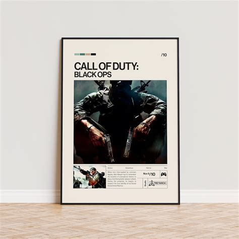 Call Of Duty Black Ops Poster Video Game Poster Minimalist Game Print Gaming Room Poster