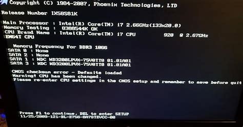 keep getting a checksum error everytime the pc looses power gets unplugged replaced battery and