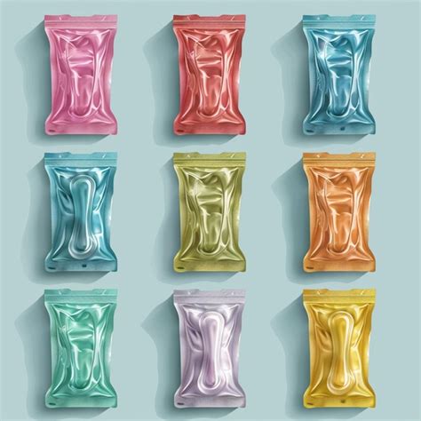 Premium Vector Vector Set Of Colored Condom Packet