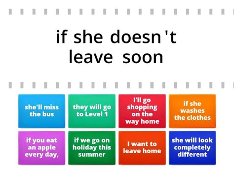 Esol First Conditional Practice Find The Match