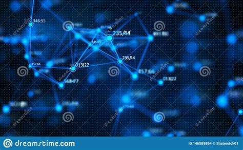 Data Technology Background Abstract Background Connecting Dots And Lines On Dark Background