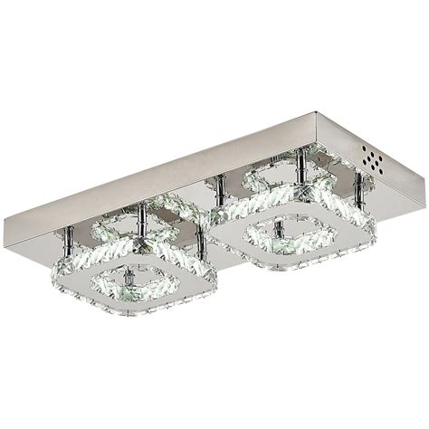 Rectangular LED Crystal Ceiling Light