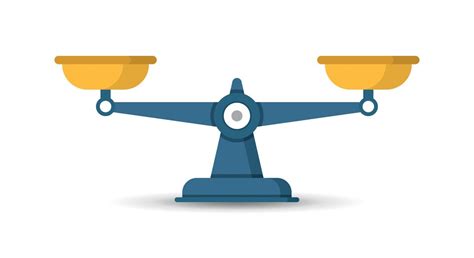 Scale Icon In Flat Style Weight Balance Vector Illustration On