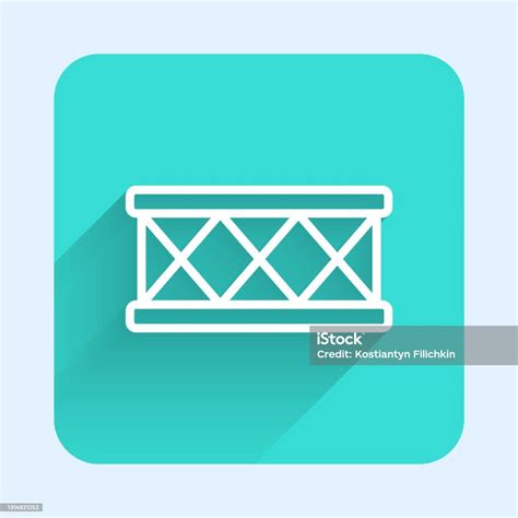 긴 그림자로 격리 된 흰색 라인 드럼 아이콘 음악 기호입니다 악기 기호 녹색 정사각형 버튼입니다 벡터 3월에 대한 스톡 벡터 아트 및 기타 이미지 Istock