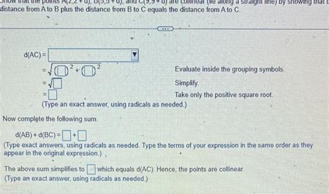Solved Show That The Points A22 D B55d And C99