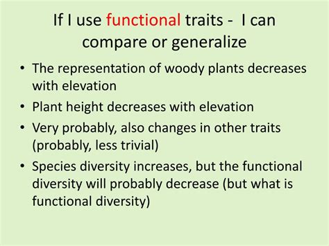 Ppt Functional Traits Their Use In Community Ecology Powerpoint