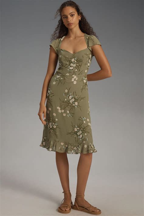 Reformation 로시 미디 드레스 앤트로폴로지 한국 공식 스토어 유니크한 여성 패션 및 라이프스타일 편집샵 200개이상의 프리미엄 브랜드 여성 의류 액세서리