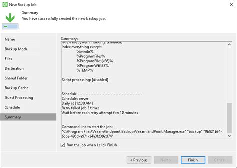 Step 12 Review Backup Job Settings Veeam Agent For Microsoft Windows Guide