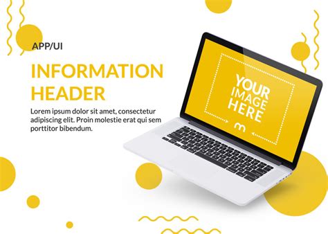 Yellow Mobile Web App Banner Design Mockup Template Mediamodifier