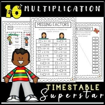 Times Table Activity Booklet Worksheets Multiply By 10 By Babe Miss Bee