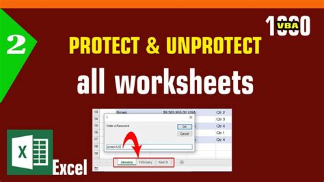 2 Protect And Unprotect All Worksheets In Excel Vba Msoffice