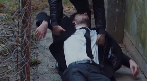 Hot Suited Bodyguard Neck Snap