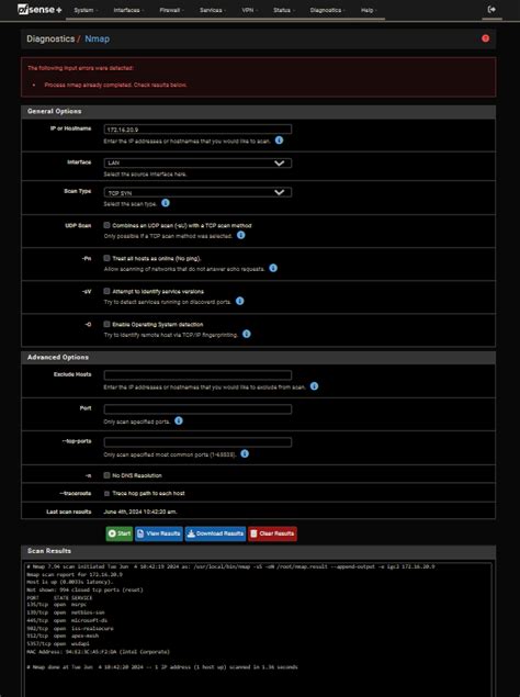 nmap error netgate forum