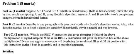 problem 1 8 marks part a 4 marks suppose a c5 and b 6d both