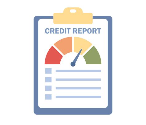 Credit Report Icon Personal Credit Score Information Speedometer Sign