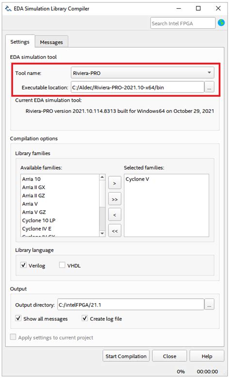 Compiling Intel Quartus Simulation Libraries For Riviera Pro