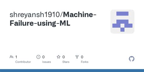 GitHub Shreyansh1910 Machine Failure Using ML