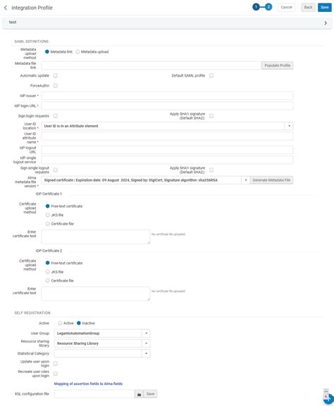 Saml Based Single Sign On Sign Off Ex Libris Knowledge Center