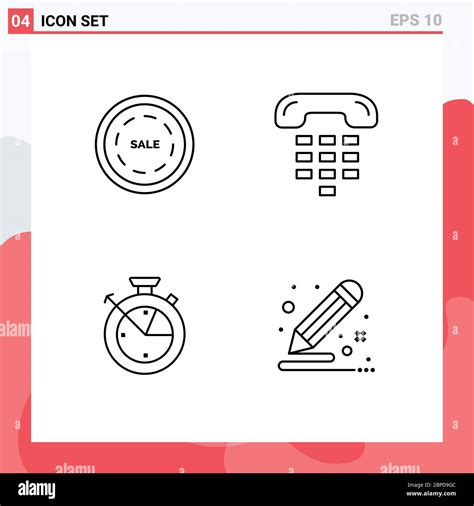 4 Universal Line Signs Symbols Of Commerce Measure Shopping Contact