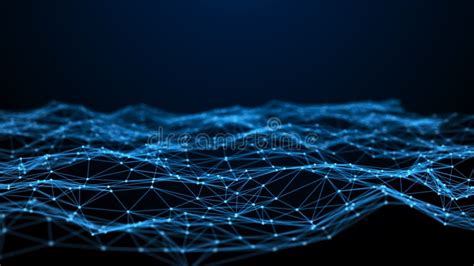 Network Connection Dots And Lines Technology Background Plexus Big Data Background Green 3d
