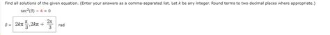 Solved Find All Solutions Of The Given Equation Enter Your Chegg