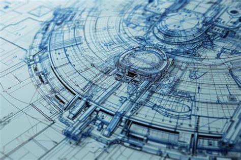 Premium Photo Intricate Blueprints Of A Futuristic Spaceship Ai Generated