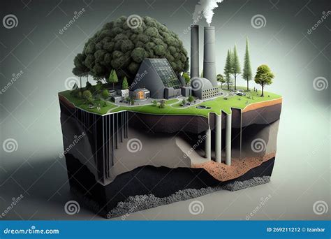 Carbon Capture And Sequestration Device Of The Future Illustration