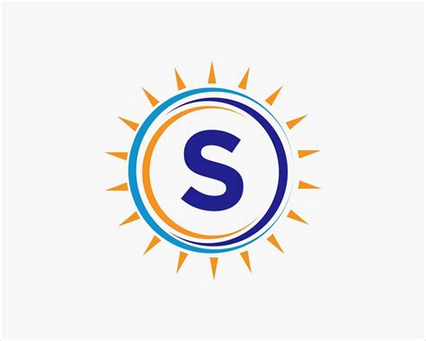 Letter S Sun Logo Solar Panel Farm Electric Farming Industry Logo Template 17602853 Vector Art