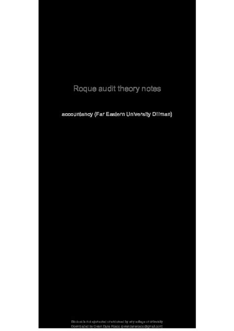 Roque Audit Theory Notes Pdfcoffee Com