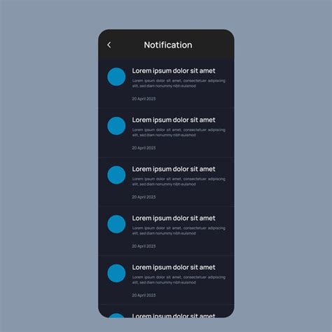 Premium Vector Vector Illustration Notification Menu Interface Design