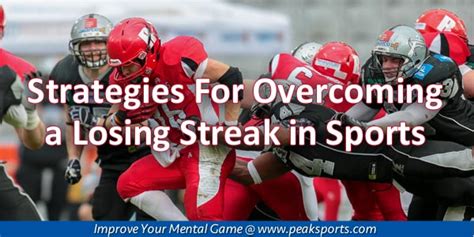 How To Overcome A Losing Streak Sports Psychology Articles