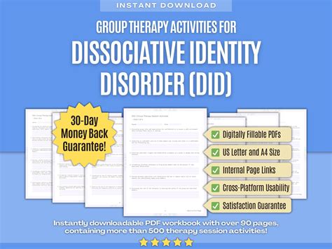 Dissociative Identity Disorder Did Group Therapy Session Activities Karlstein Publishing
